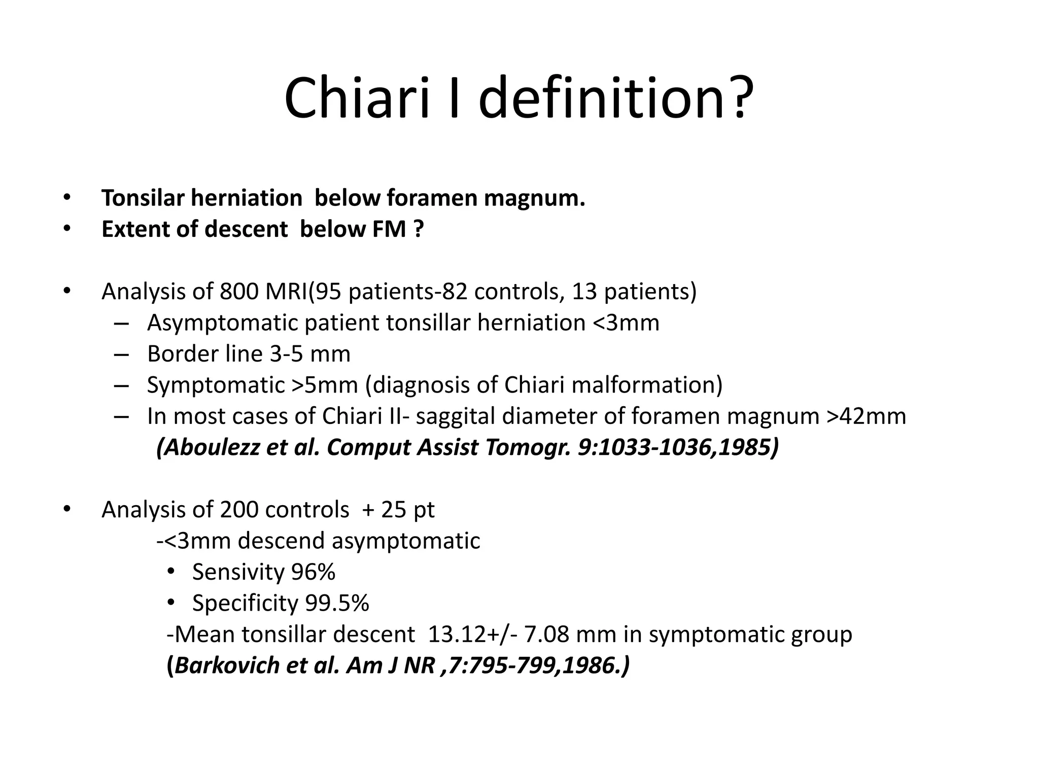 Chiari malformation | PPTX