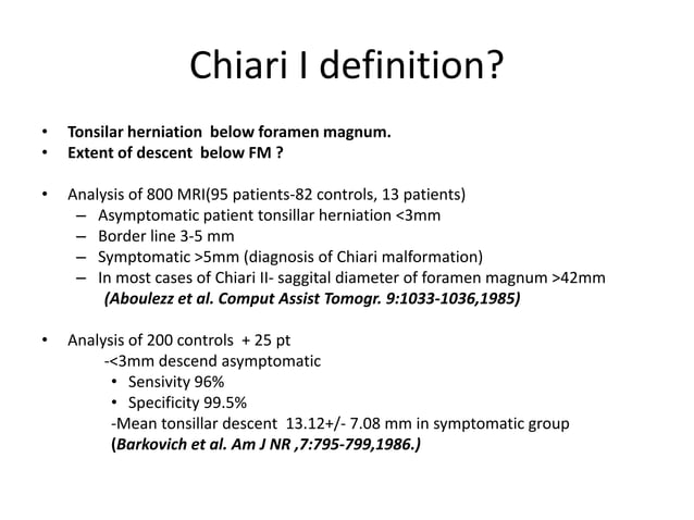 Chiari malformation | PPTX