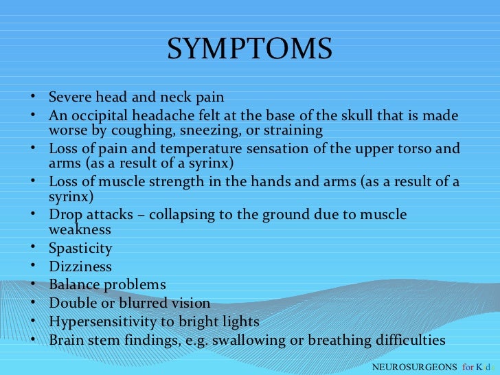 Chiari Malformations By Eric Trumble, MD