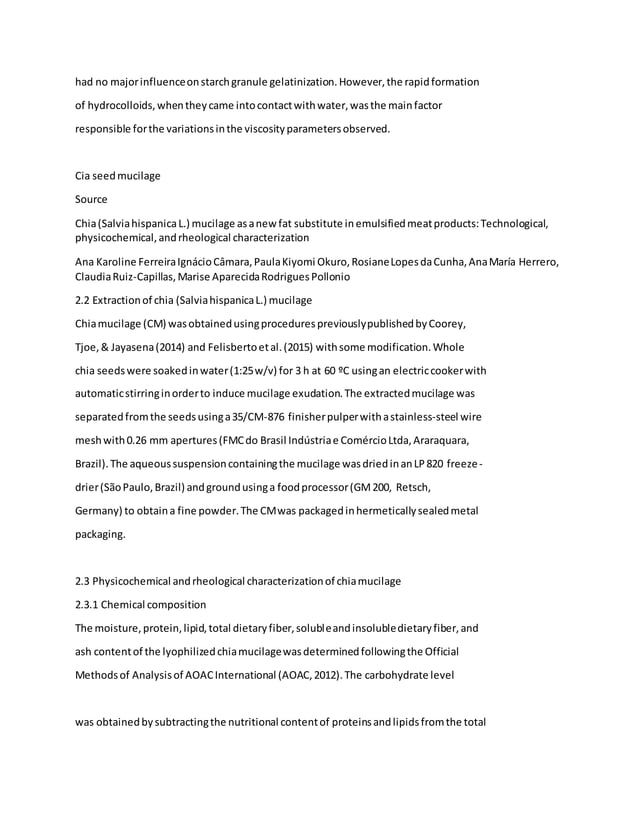 Chia seeds as fat replacer | PDF