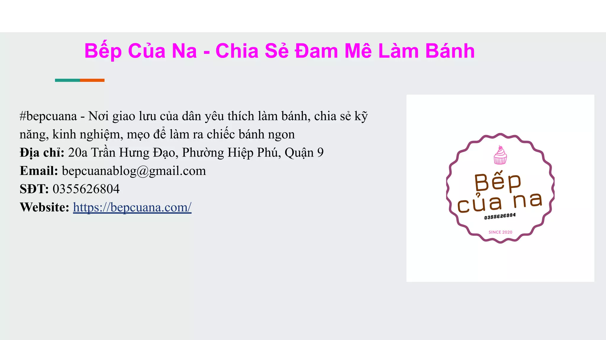 Chia se kinh nghiem lam banh | PPT
