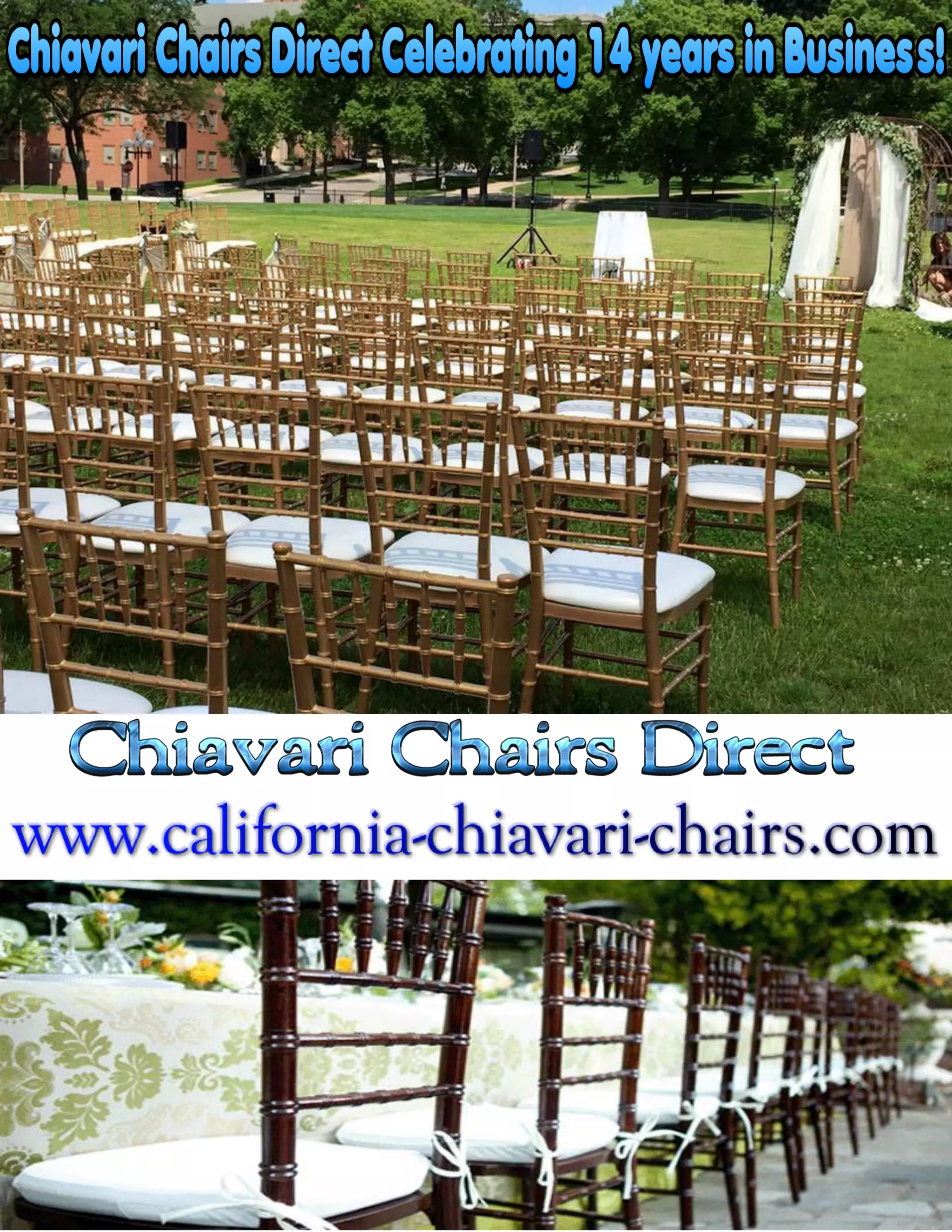 Chiavari Chairs Direct Celebrating 14 Years in Business! | PDF ...