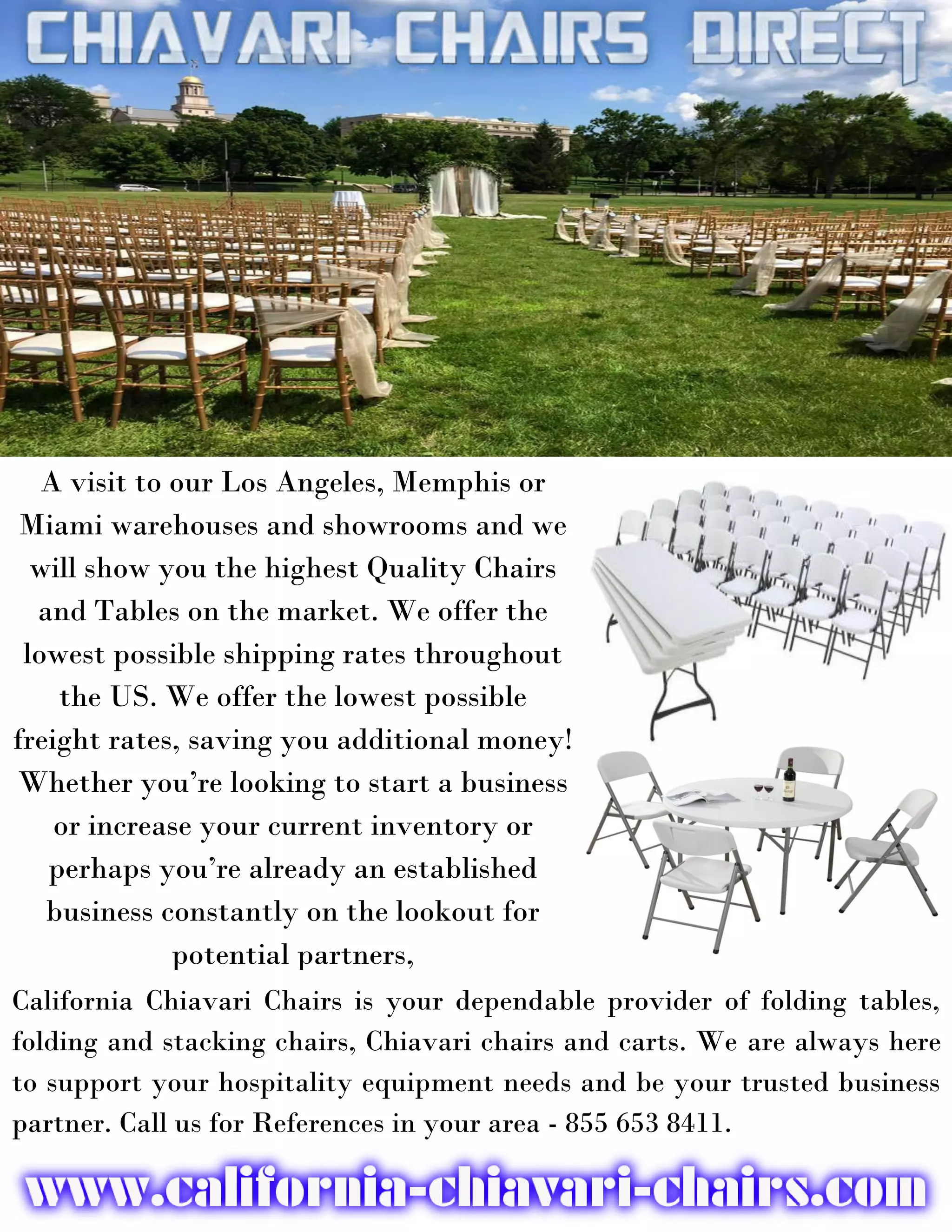 Chiavari Chairs Direct Celebrating 14 Years in Business! | PDF ...