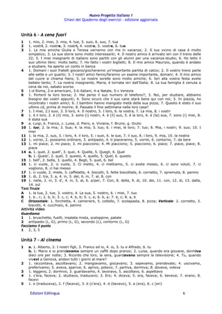 Chiavi del Quaderno: Nuovo Progetto italiano 1 | PDF