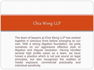 Chia Wong LLP | PPTX