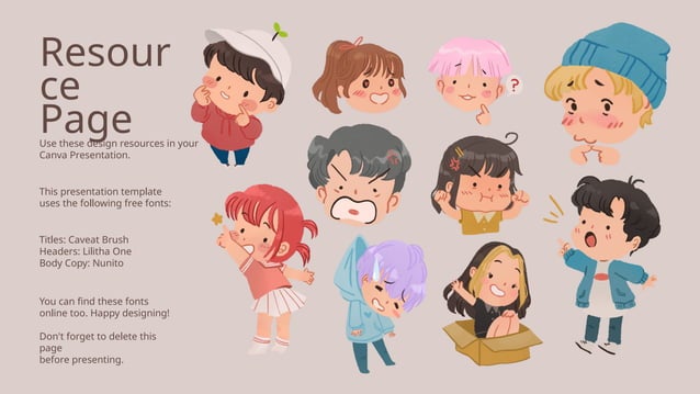 Chibi Anime Characters for Pre-K Red and Grey Cute Illustrative ...