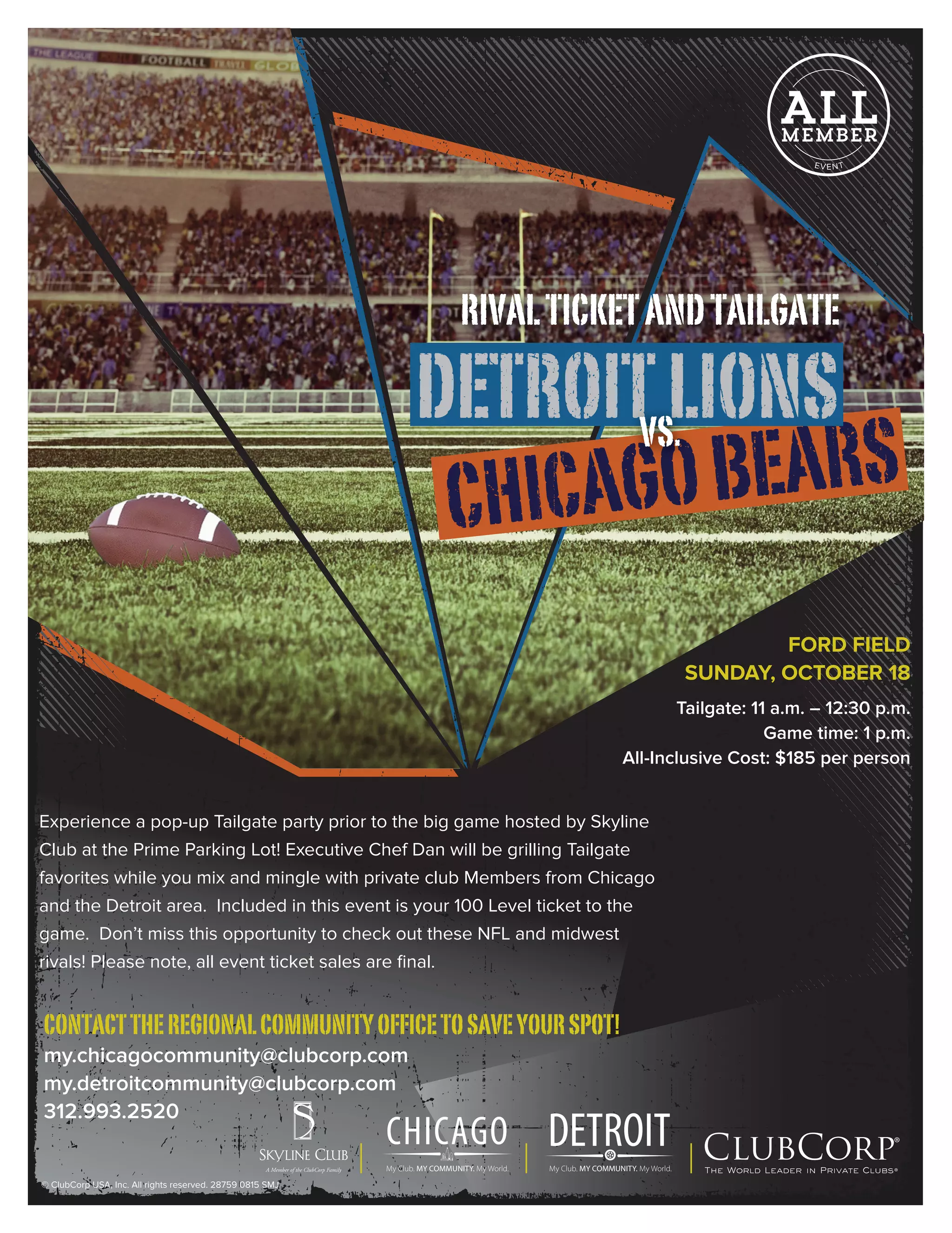 NFL Ticket and Tailgate Member Event | PDF
