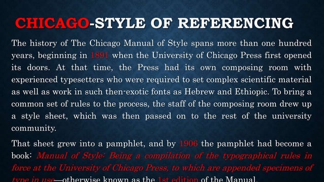 Chicago style of referencing | PPTX