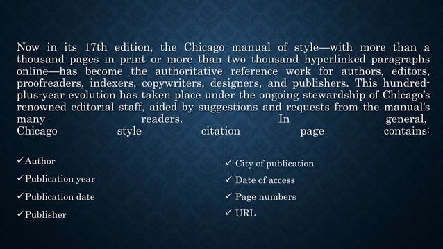 Chicago style of referencing | PPTX