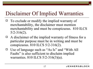 UCC Breach of Warranty | PPT