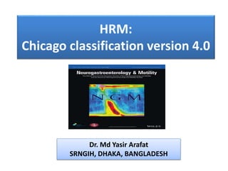 Chicago classification version 4.0: HRM classification of esophageal ...