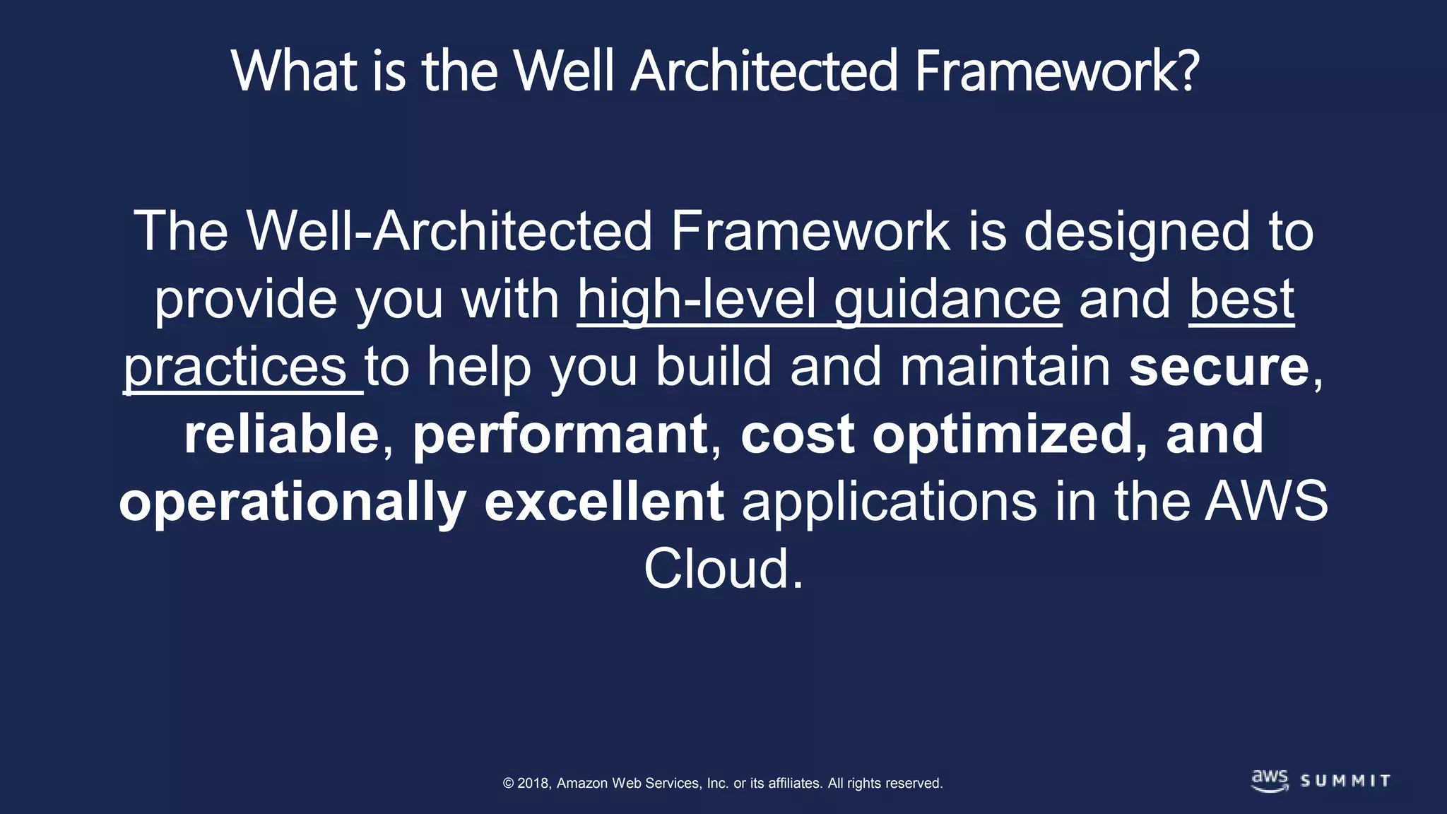 Living the AWS Well Architected Framework | PPTX