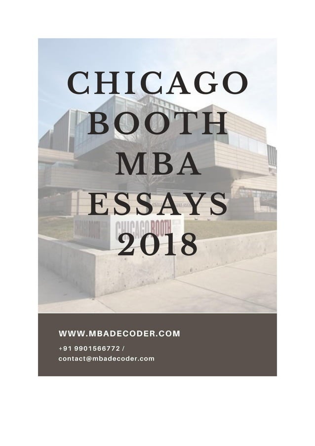 Chicago booth mba essay questions | PDF