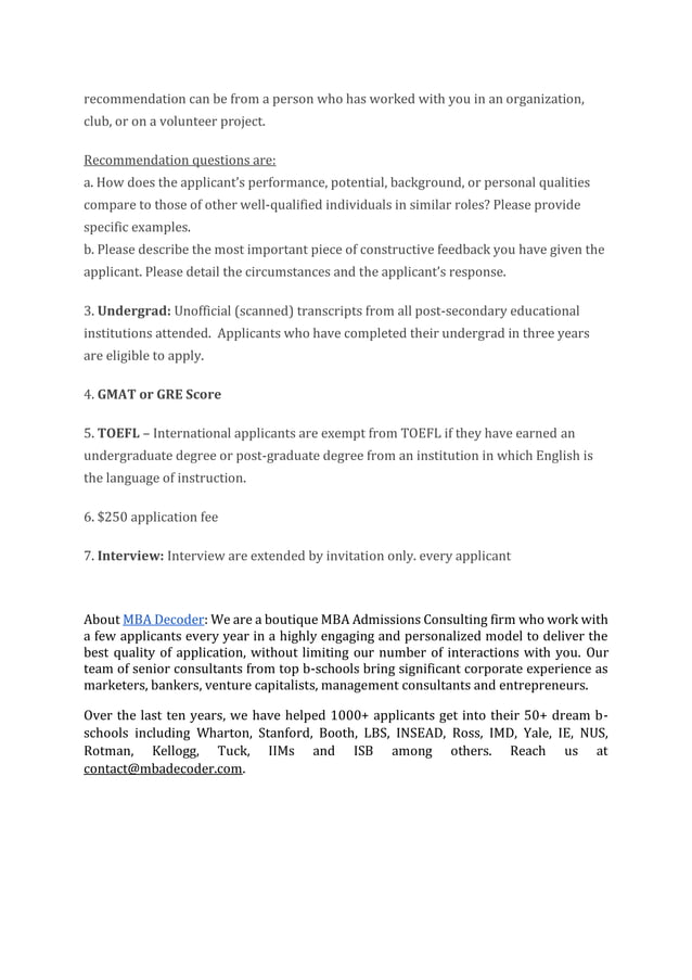 Chicago booth mba essay questions | PDF