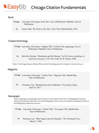 Chicago citation basics pt 1 & 2 | PDF