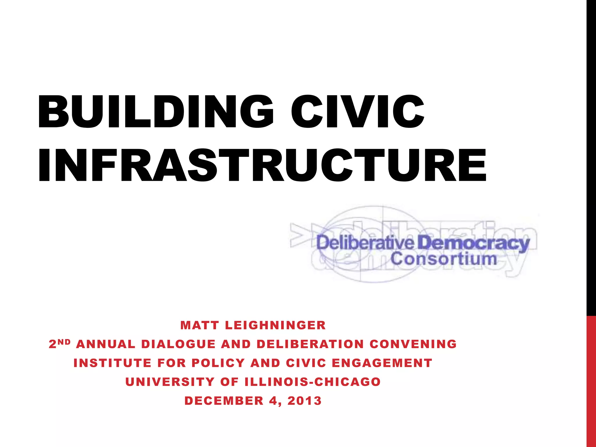 Chicago civic infrastructure slides | PPTX