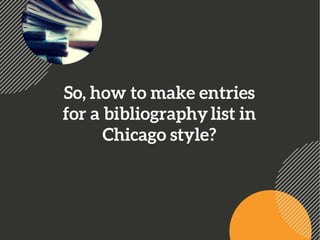 Chicago Formatting Style | PPT