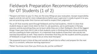 Chicagoland Occupational Therapy Fieldwork Site Study | PPT