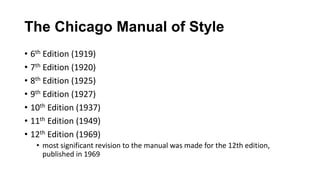 Chicago manual of style | PPTX