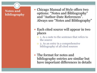 Chicago manual of style citations workshop | PPTX