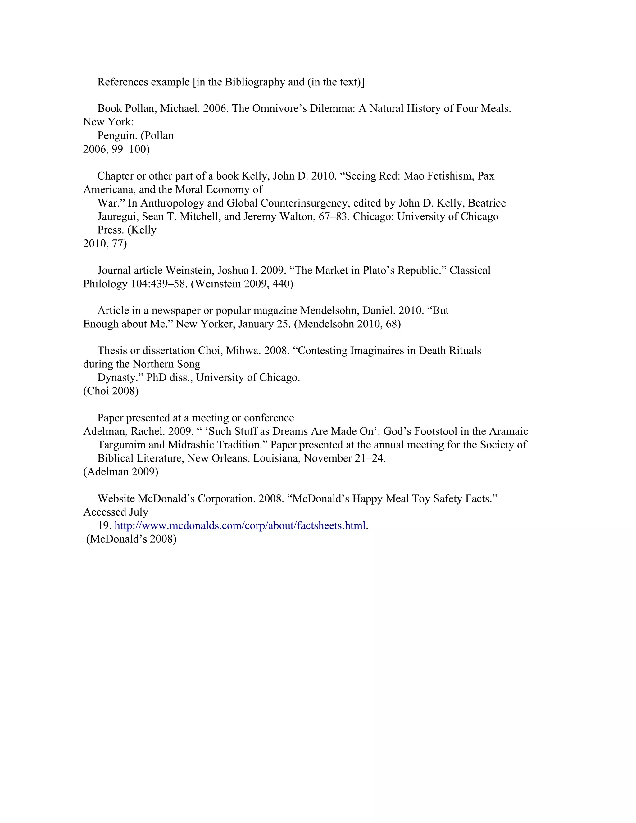 Chicago manual script | DOC