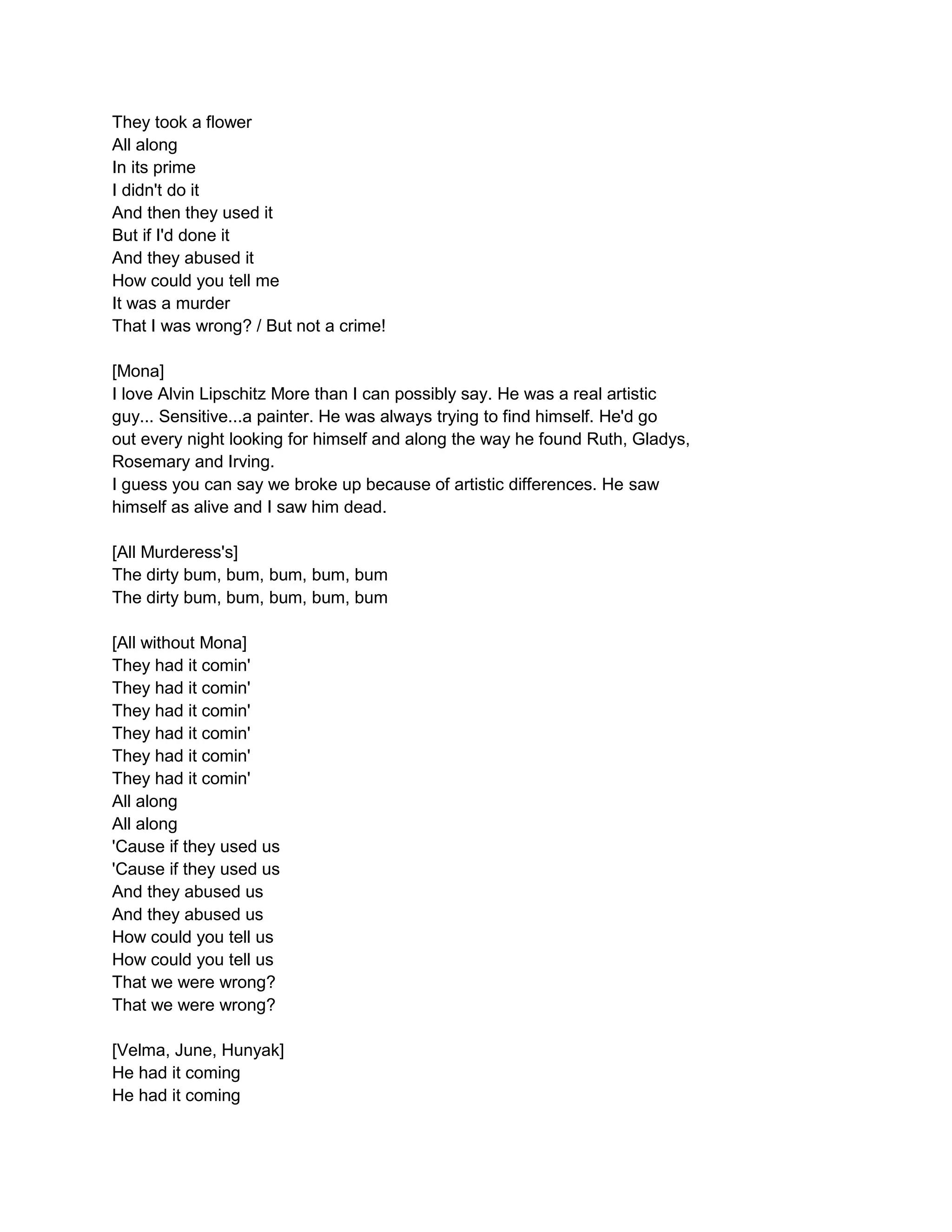 Chicago musical script | PDF