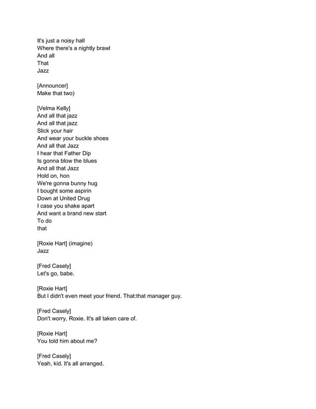 Chicago musical script | PDF