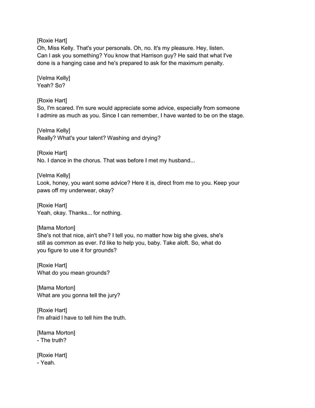 Chicago musical script | PDF