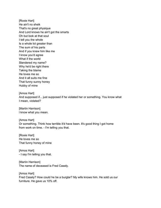 Chicago musical script | PDF