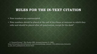 Chicago nb citations | PPTX