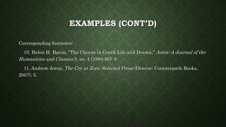 Chicago nb citations | PPTX