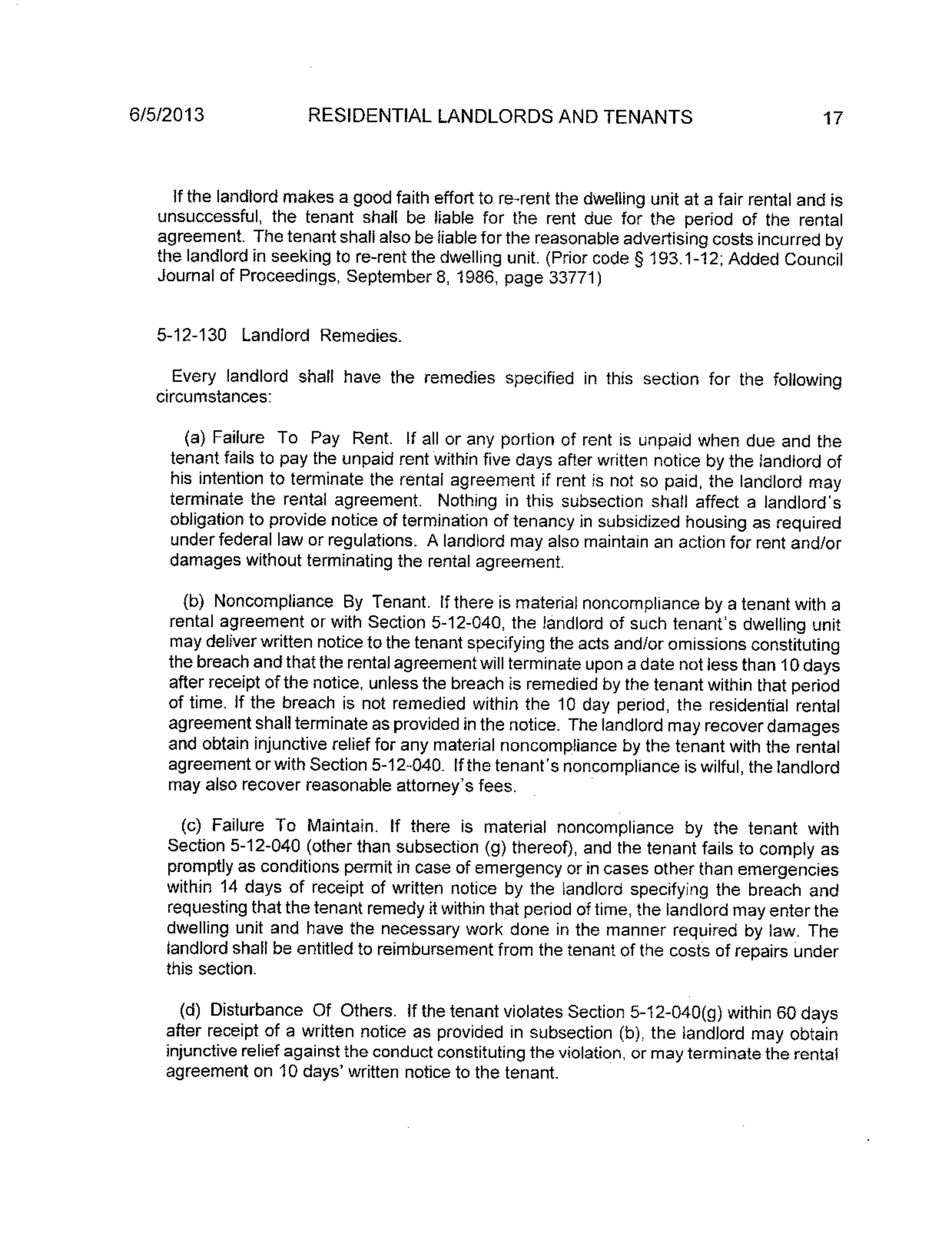 Chicago RLTO Page 17 | PDF