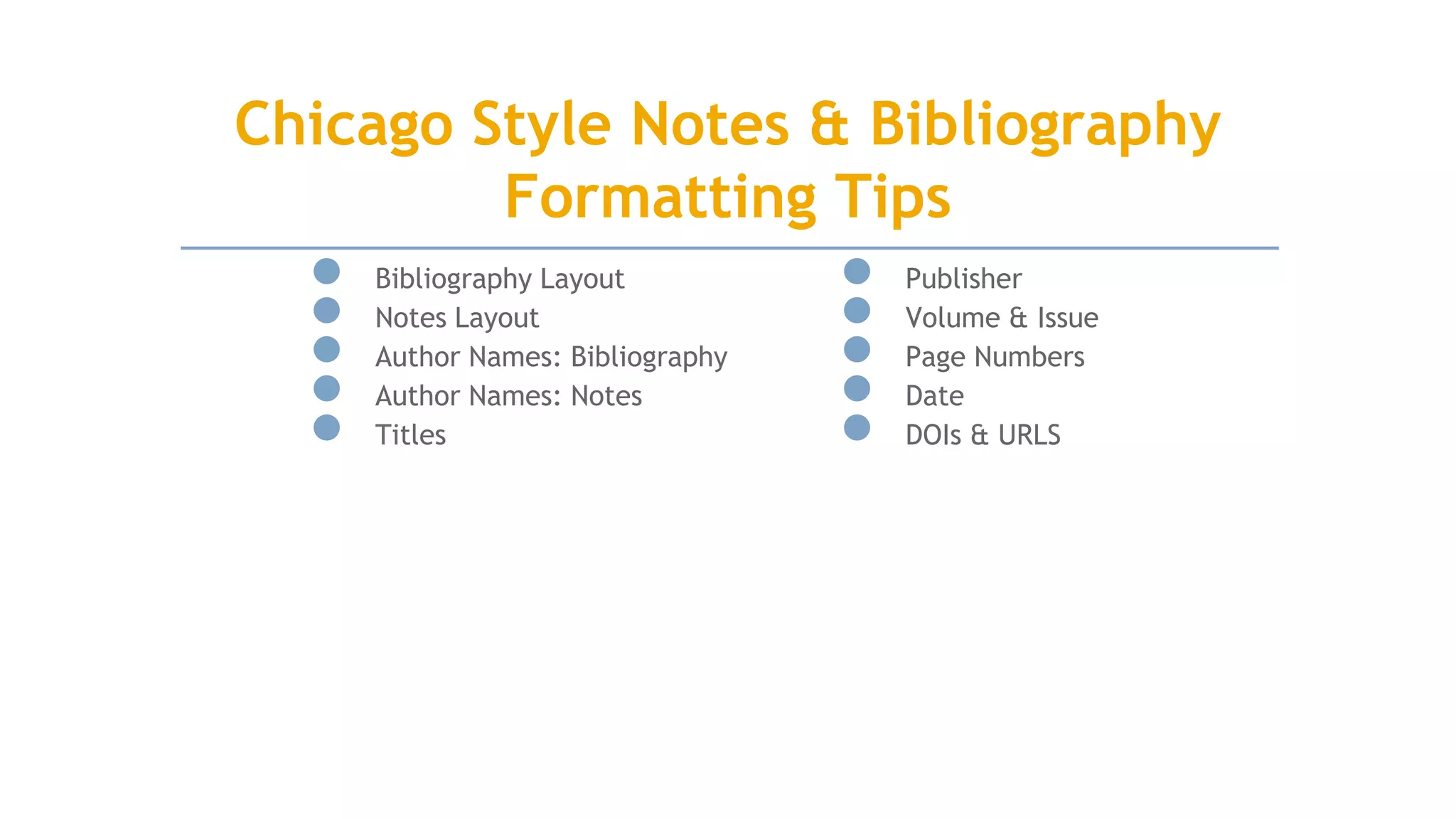 Chicago Citation Formatting | PPT