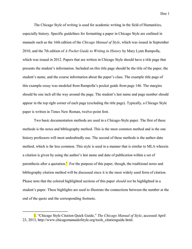 Chicago Manual of Style Sample Paper - Austin Peay State University ...