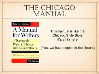 Chicago style overview | PPT