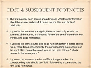 Chicago style overview | PPT