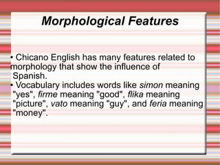 Chicano english | PPT