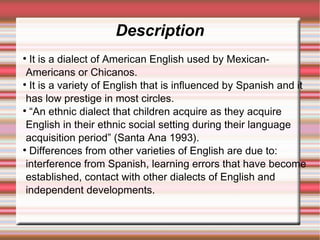 Chicano english | PPT