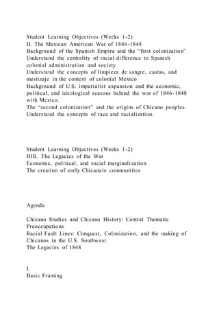 Chicano Studies 168Dr. Raúl Moreno CamposUCSB | PDF