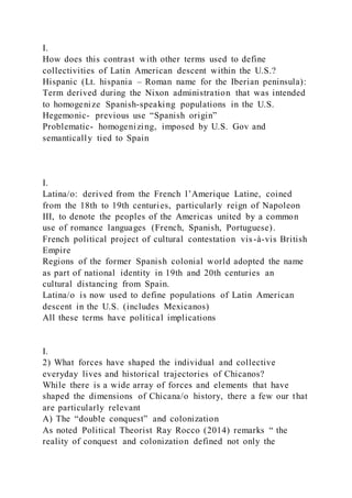 Chicano Studies 168Dr. Raúl Moreno CamposUCSB | PDF