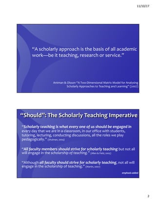 Scholarly Teaching to SoTL: Exploring the Shared "S" | PDF | Education ...