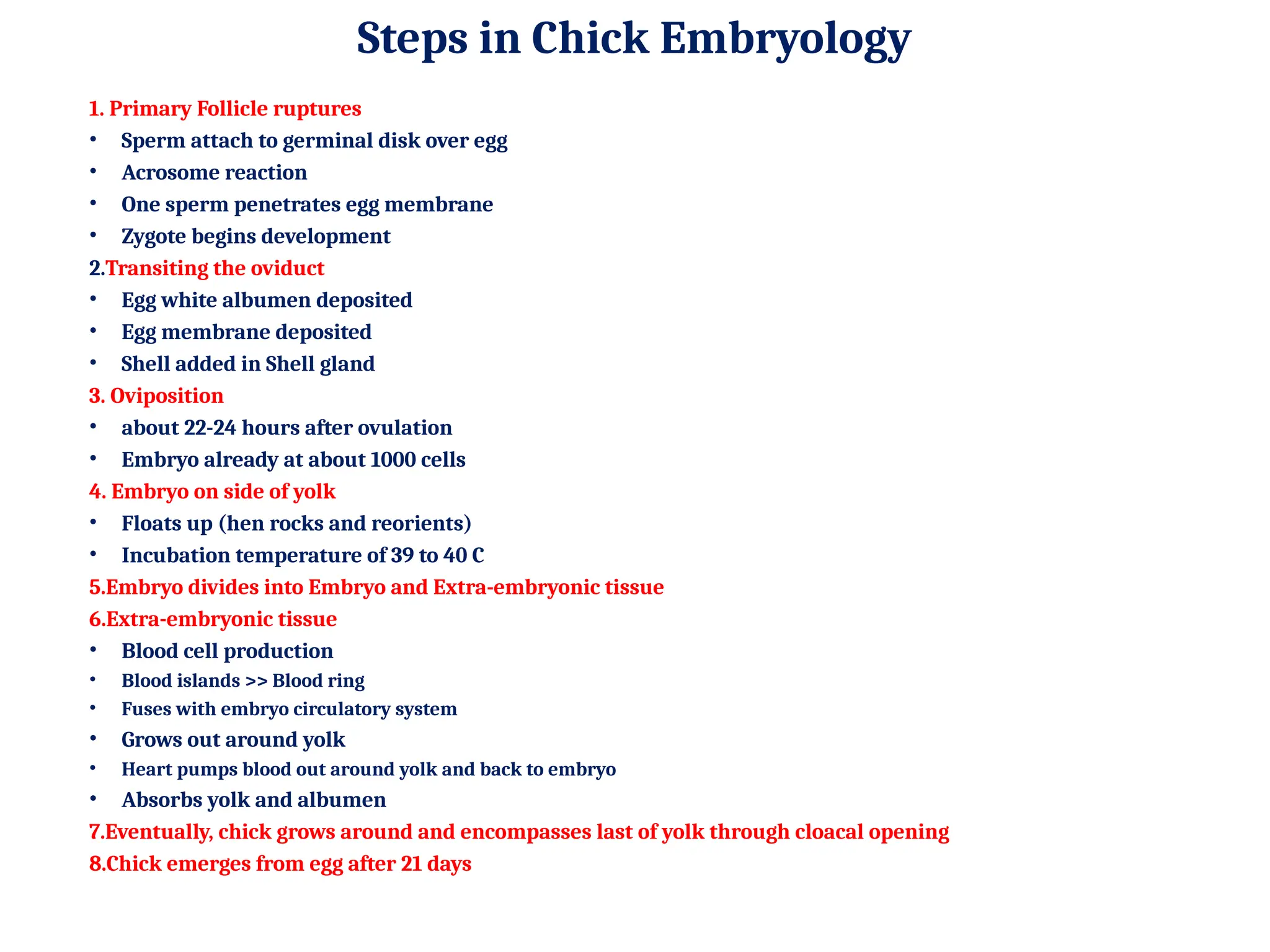 Chick Embryology presentation Veena Dongare | PPTX