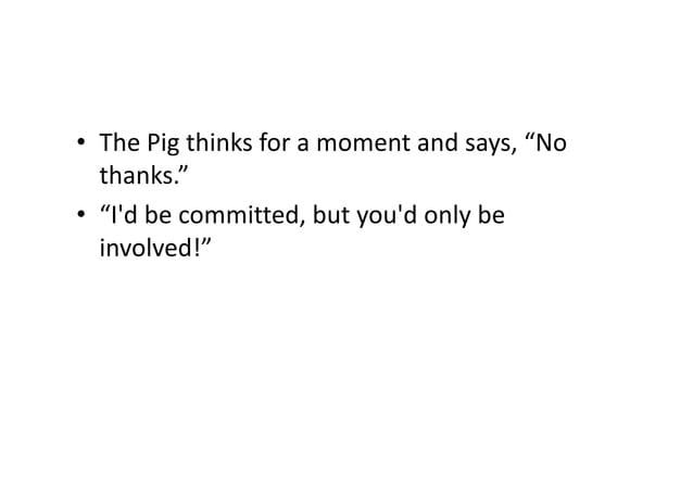 Chicken and the Pig Agile development project | PDF