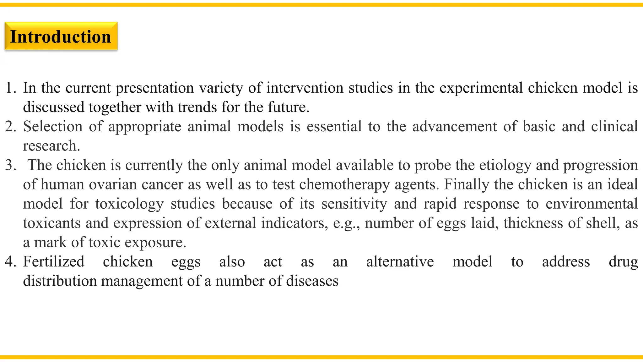 CHICKEN AS AN EXPERIMENTAL MODEL.PHARMACOLOGICAL SCREENING MODELS.pptx