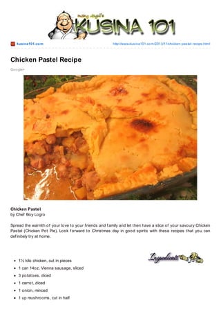 Chicken paste recipe | PDF