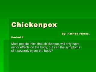Chickenpox | PPT