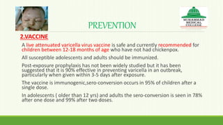 Epidemiology and control measures for CHICKENPOX {Varicella} | PPTX