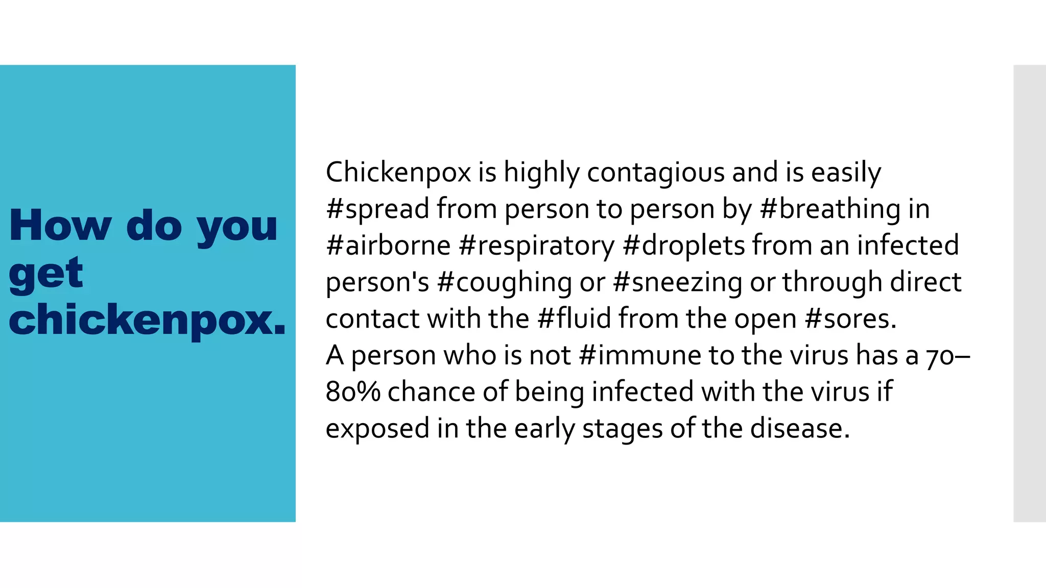 Chickenpox -symptoms |tests |management ( medical information ) | PPTX