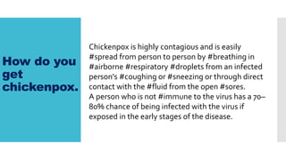 Chickenpox -symptoms |tests |management ( medical information ) | PPTX