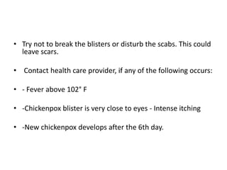 COMMUNICABLE DISESE, CHICKEN POX ADULT HEALTH NURSING PPT | PPTX